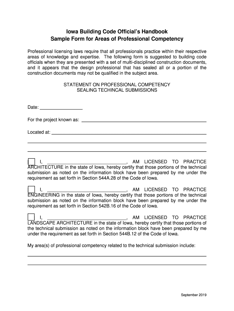 Fillable Online Sample Form for Areas of Professional Competency.pdf ...