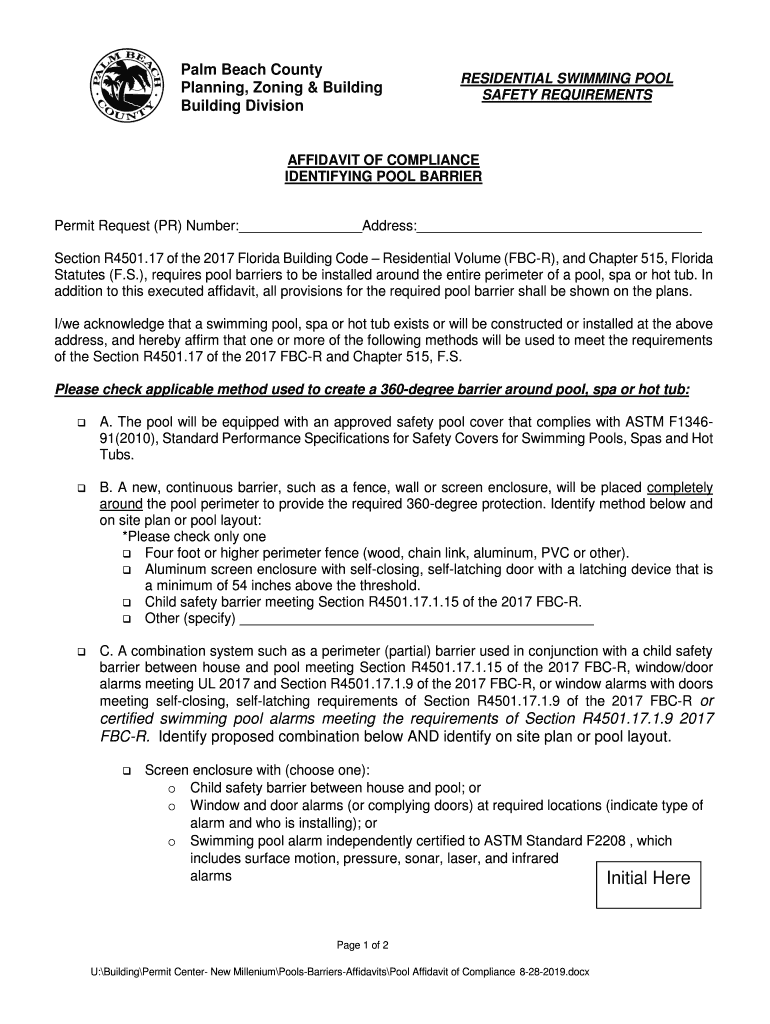 Fillable Online Pool Affidavit of Compliance Fax Email Print - pdfFiller