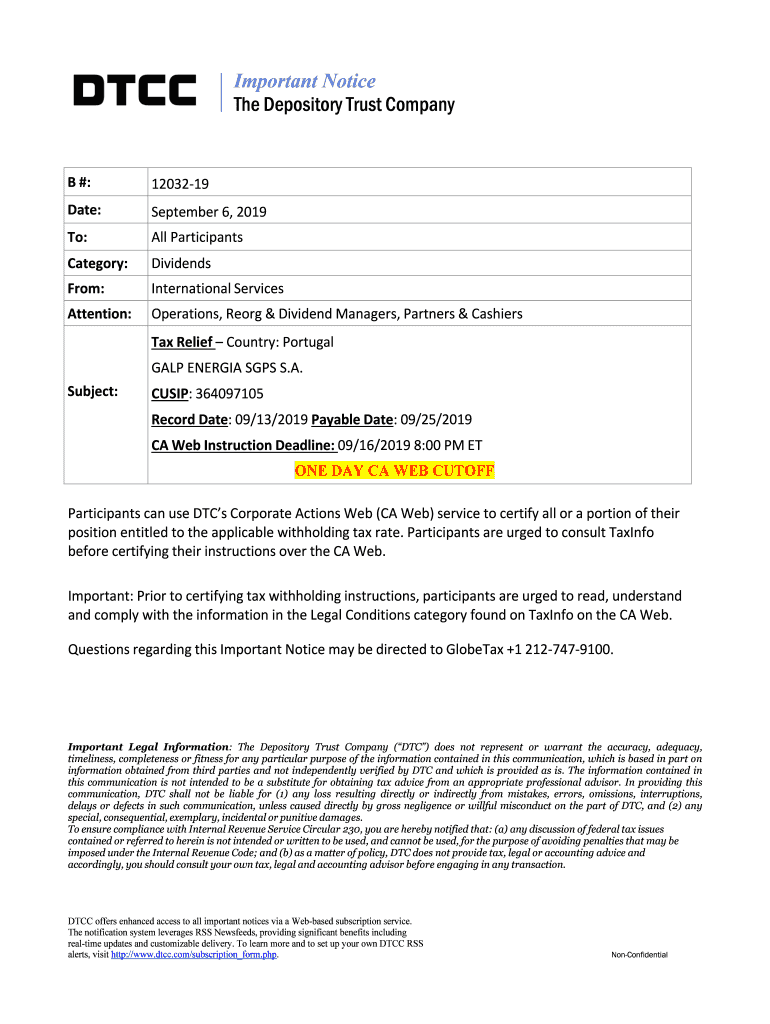 Fillable Online dtcc receipt Fax Email Print - pdfFiller