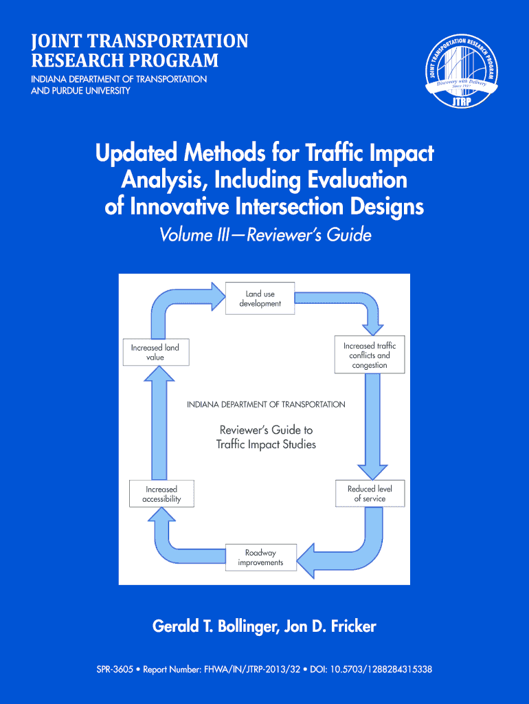 Fillable Online Applicant's Guide to Traffic Impact Studies - IN.gov ...
