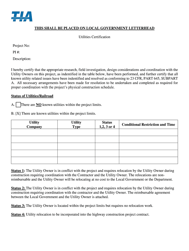 Fillable Online THIS SHALL BE PLACED ON LOCAL GOVERNMENT LETTERHEAD Fax ...