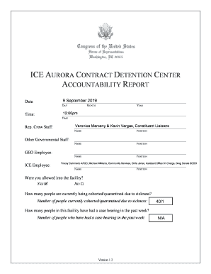 Fillable Online ice aurora contract detention center accountability ...