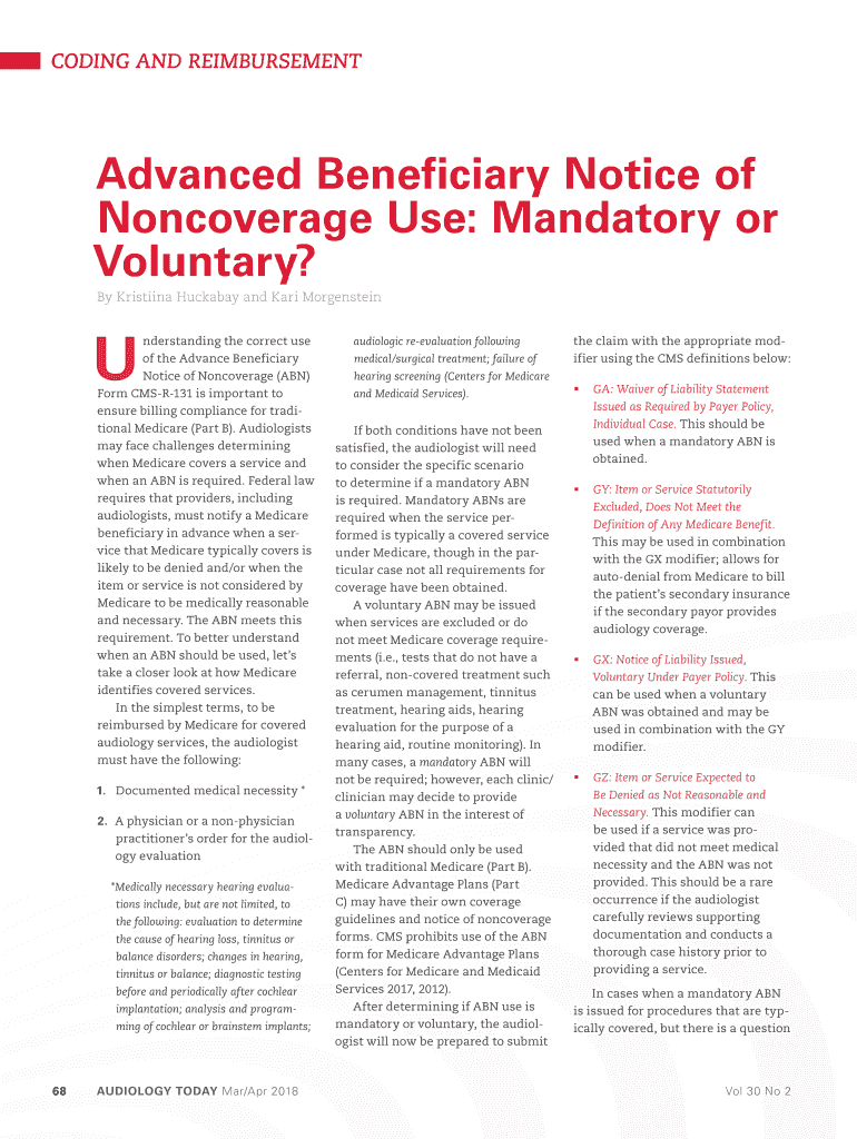 Fillable Online Advanced Beneficiary Notice of Noncoverage Use ...