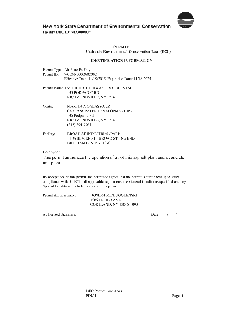 Fillable Online This permit is for the boilers and diesel generators at ...