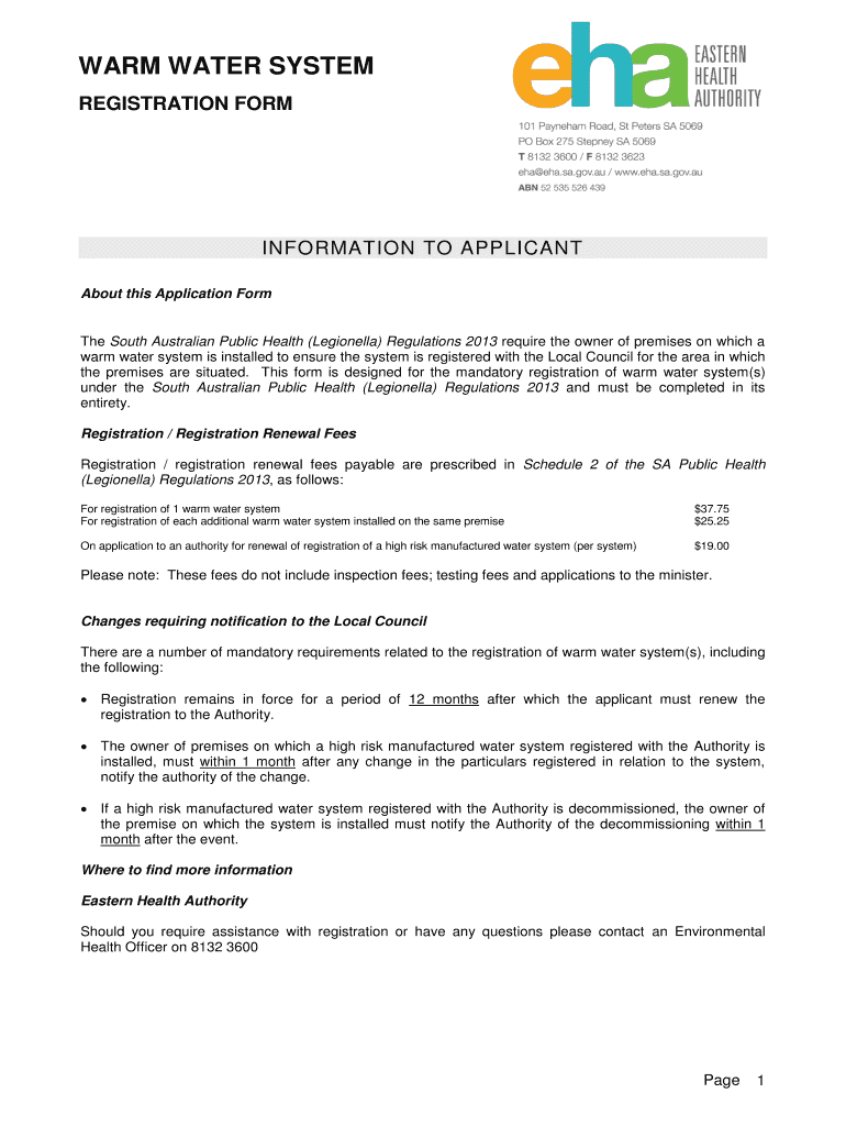 Fillable Online manufactured water system - registration / renewal form ...