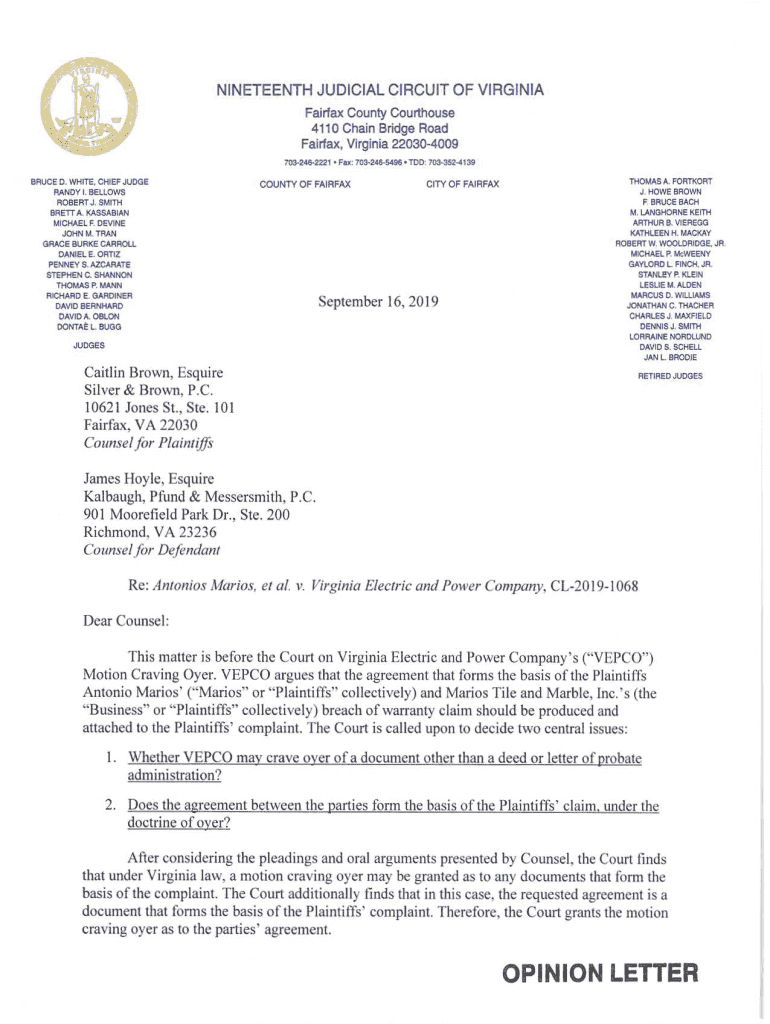 Fillable Online Fairfax Circuit Court - Virginia's Judicial System Fax ...