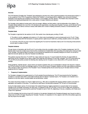 Fillable Online Leading GPs Endorse the ILPA Reporting TemplateThe ...