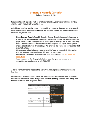 Fillable Online How to Create a Printable Calendar? - Calendar ...