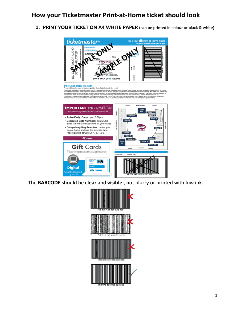 Pdf Tickets Ticketmaster - Fill Online, Printable, Fillable, Blank ...