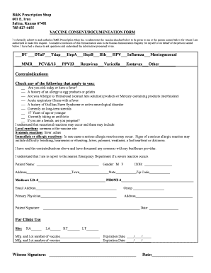Fillable Online VACCINATION CONSENT FORM.docx Fax Email Print - pdfFiller