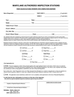 Window Tint Form - Fill Online, Printable, Fillable, Blank | pdfFiller