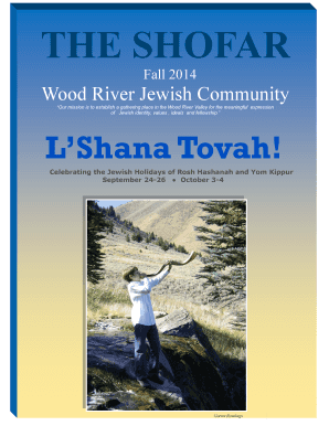 Fillable Online L'Shana Tovah! - Wood River Jewish Community Fax Email ...