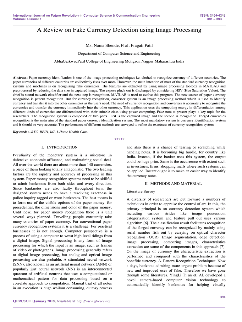 Fake Currency Detection Using Image Processing Ieee Paper At James Oneill Blog