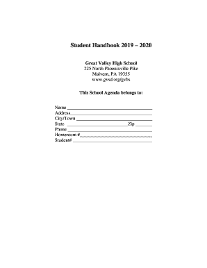 Fillable Online Great Valley High School - Great Valley School District ...