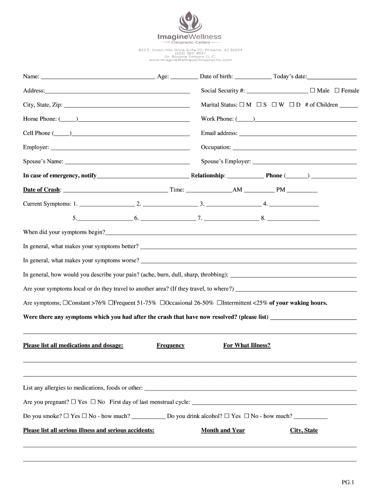 Name: Age: Date of birth: Todays date:: Fill out & sign online | DocHub