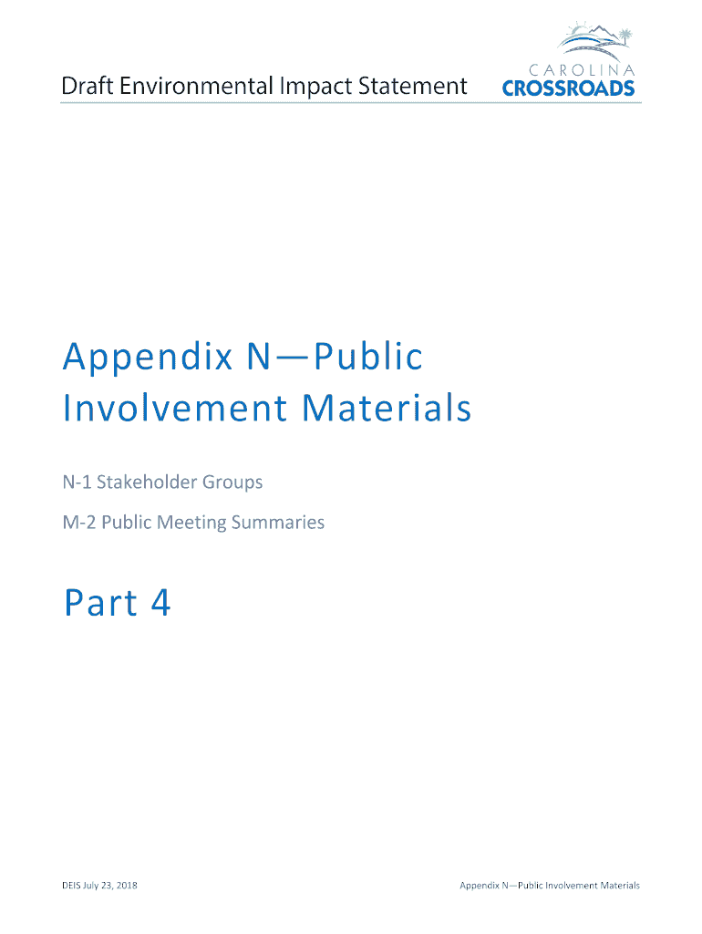 Fillable Online Draft Environmental Impact Statement - North South ...