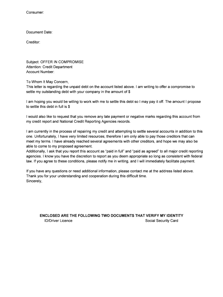 Free Debt Settlement Agreement Template