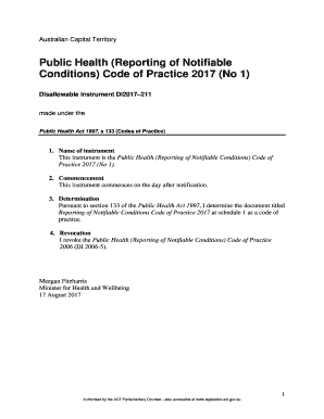 Fillable Online Public Health (Reporting of Notifiable Conditions ...