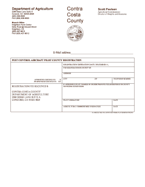 Fillable Online Pilot registration form2018 Fax Email Print - pdfFiller