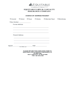 Fillable Online Beneficiary Change Request Form - AMA Insurance Fax ...