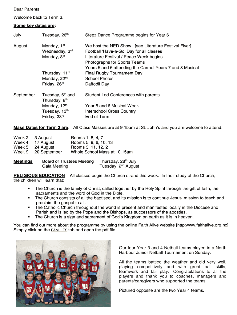 Fillable Online Welcome Back Letter from Superintendent Dyer - News and ...