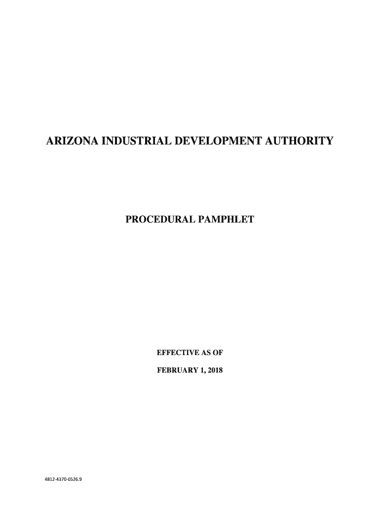 Fillable Online arizona industrial development authority procedural ...