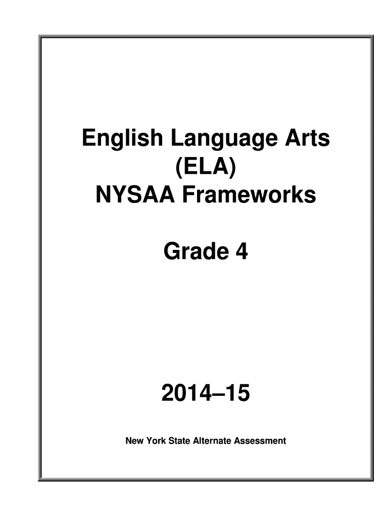 Fillable Online New York State Alternate Assessment (NYSAA):OSA:P-12 ...