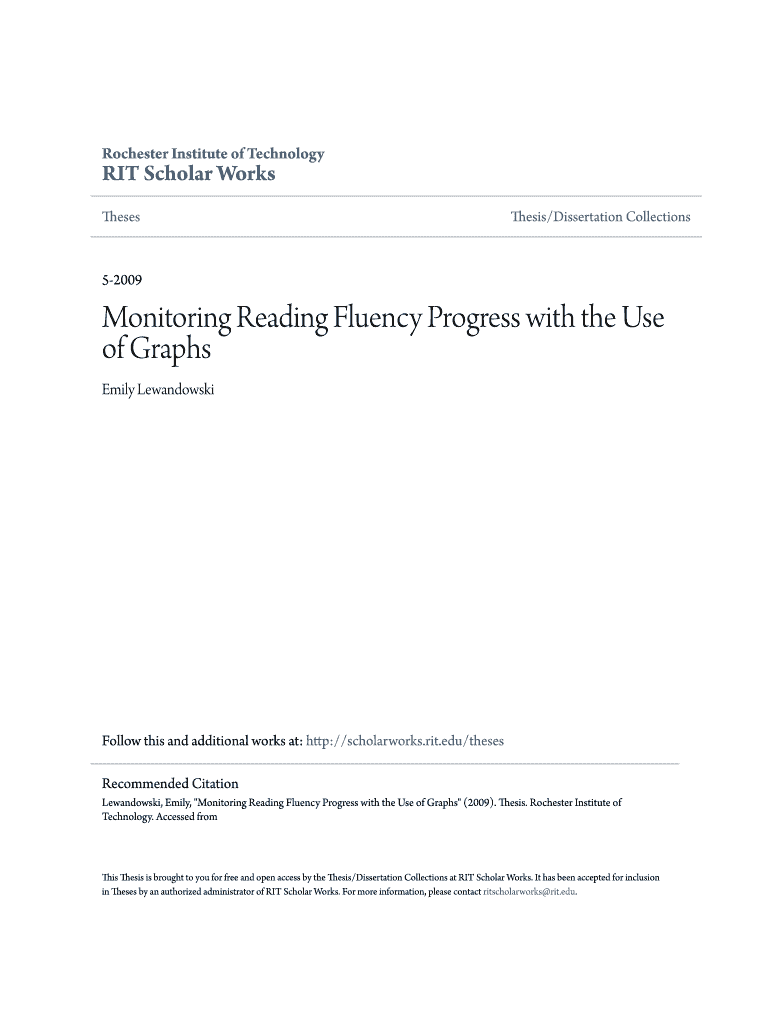 Fillable Online Monitoring Reading Fluency Progress with the Use of ...