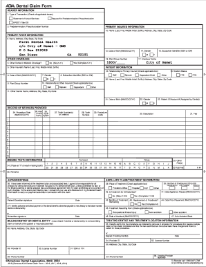 Fillable Online VHA Office of Community Care ADA Dental Claim Form ...