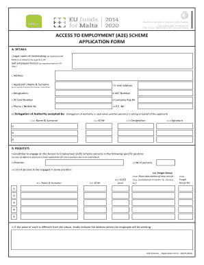 Fillable Online jobsplus gov access to employment (a2e) scheme ...