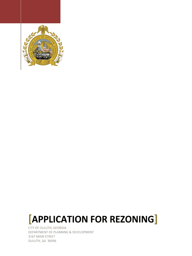 Fillable Online APPLICATION FOR MODIFIED REZONING PLAN - Duluth, GA Fax ...