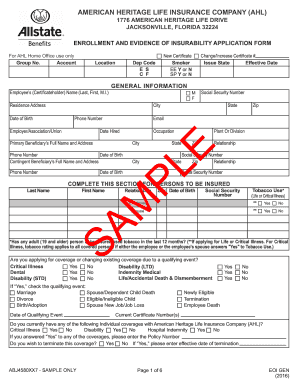 Fillable Online ABJ4580AL7 EOI GEN BG Layout 1 - Allstate Benefits Fax ...