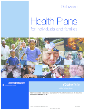 Fillable Online Golden Rule Insurance Company - Delaware Short Term ...