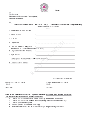 Fillable Online (PDF) Signature of Co-Supervisor Name and Designation ...