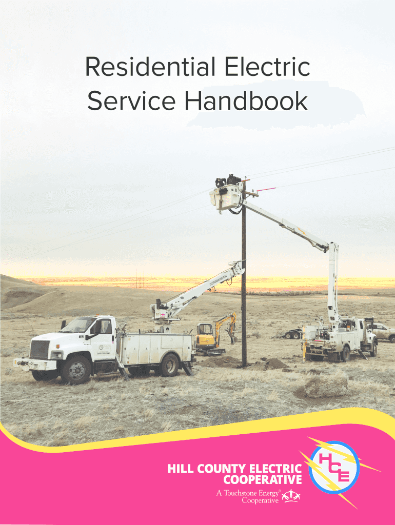 Fillable Online Residential Electric Service Handbook - Hill County ...