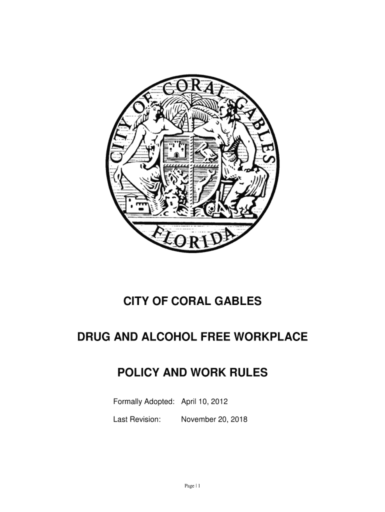 Fillable Online Personnel Rules and Regulations - City of Coral Gables Fax Email Print - pdfFiller