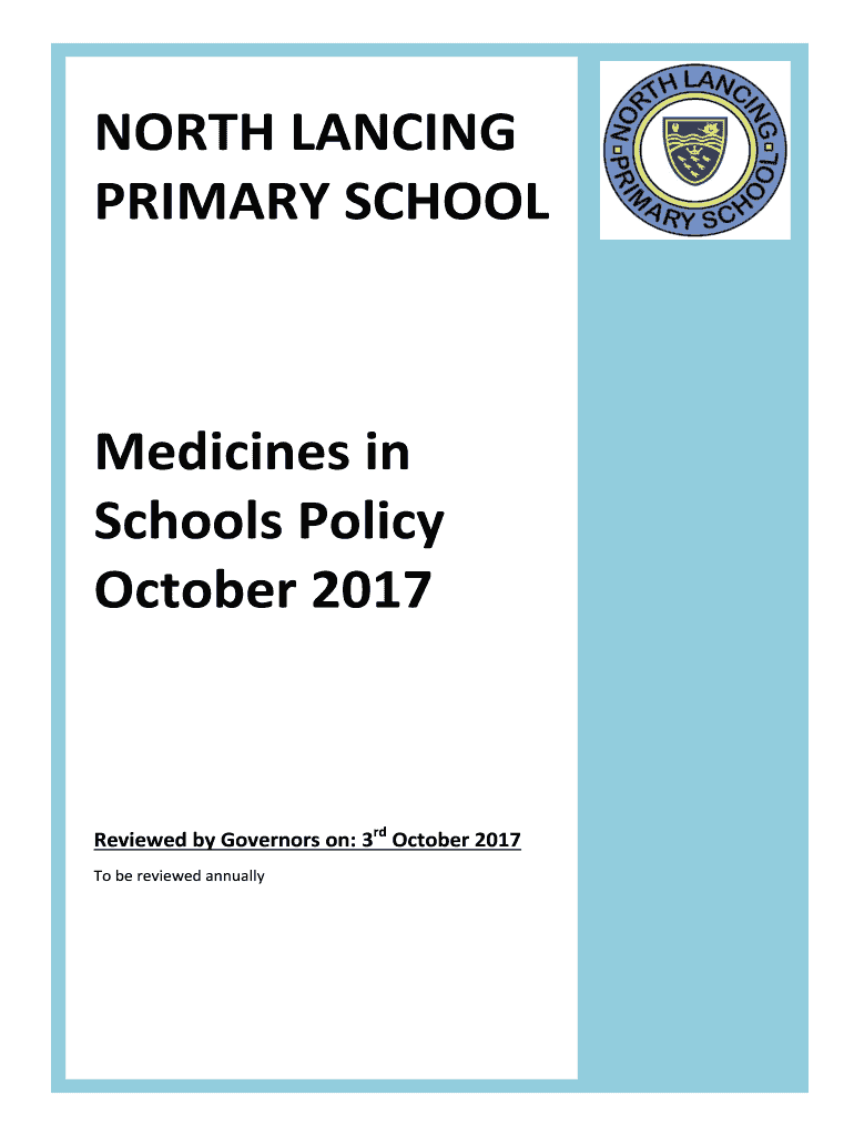 Fillable Online administration of medicines - North Lancing Primary ...
