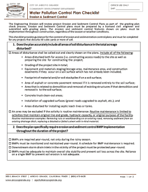 Fillable Online erosion and sediment control plan checklist - City of ...