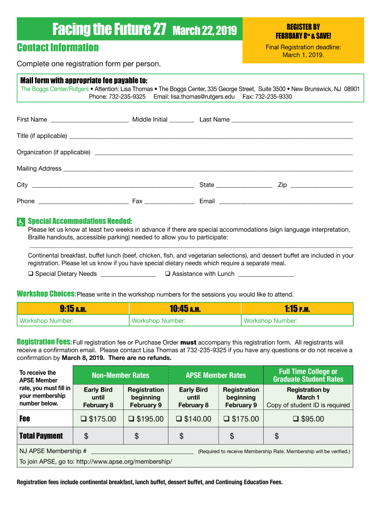 Fillable Online rwjms umdnj Facing the Future 27 - Robert Wood Johnson ...