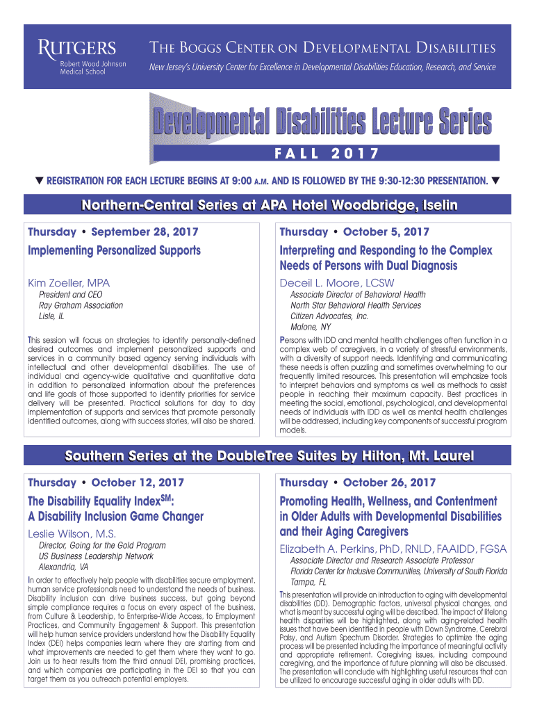 Fillable Online rwjms umdnj AND IS FOLLOWED BY THE 9:30-12:30 ...