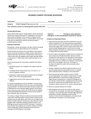 Fillable Online ARUP-FORM-2022 Exome Sequencing with Symptom-Guided ...