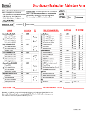 Fillable Online Discretionary Reallocation Addendum Form Fax Email ...