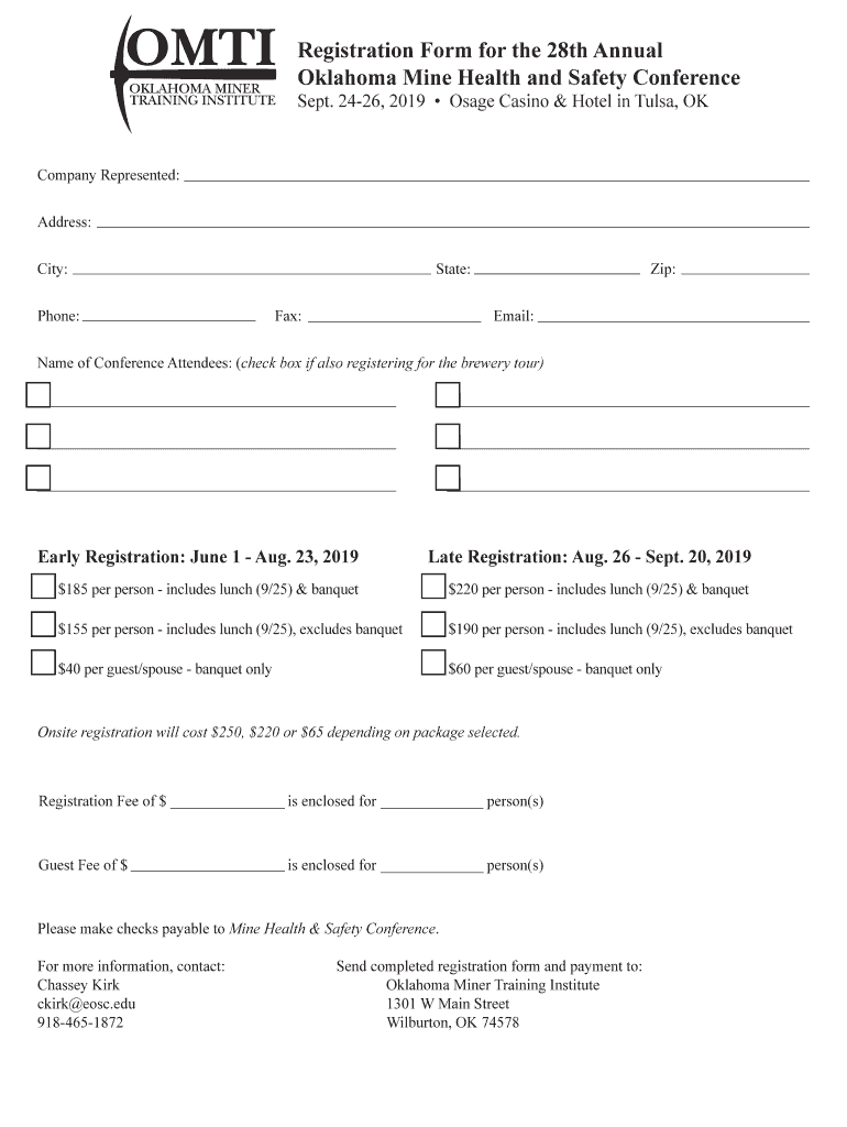 Fillable Online Registration Form for the 28th Annual Fax Email Print - pdfFiller