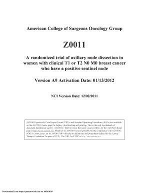 Fillable Online Effect of Axillary Dissection vs No Axillary Dissection on 10 ... Fax Email ...