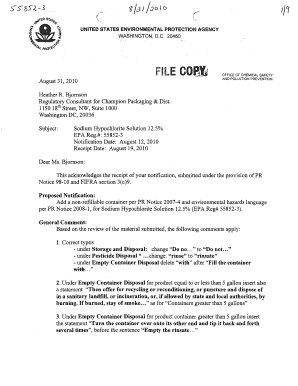 Fillable Online Organization Chart for the Office of Chemical Safety ...