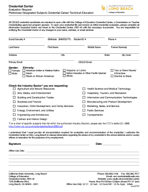 Fillable Online Clear CTE Teaching Credential Evaluation Request Fax ...