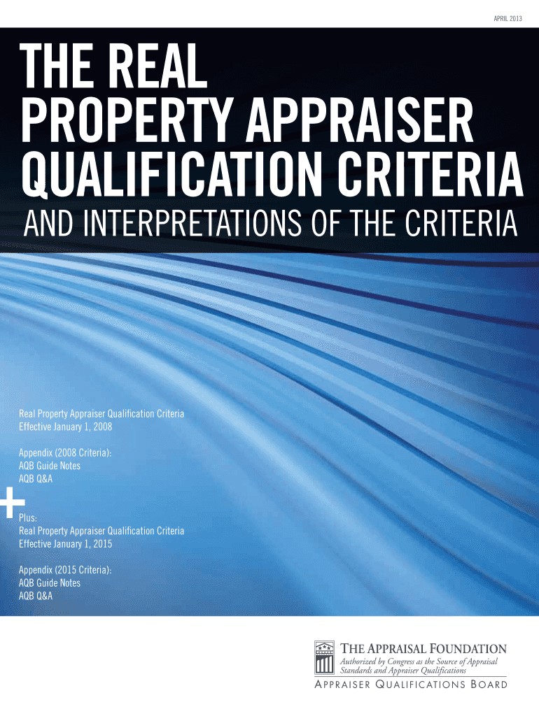 Fillable Online Real Property Qualification Criteria - Illinois ...