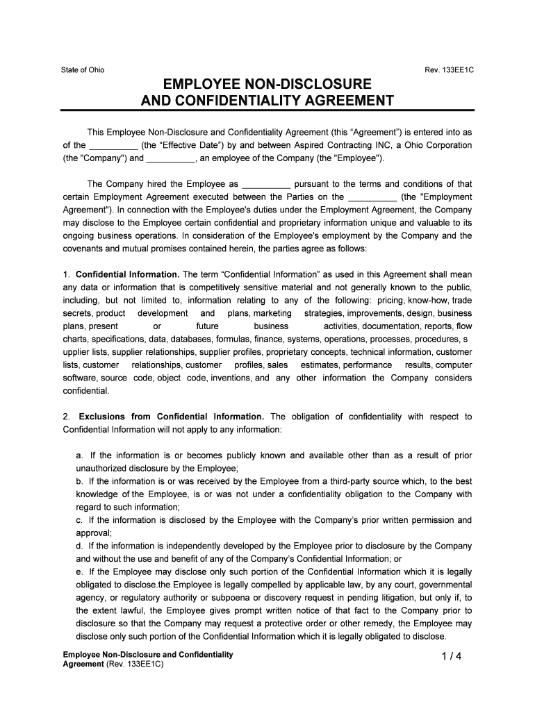 Fillable Online confidentiality agreement california Fax Email Print ...