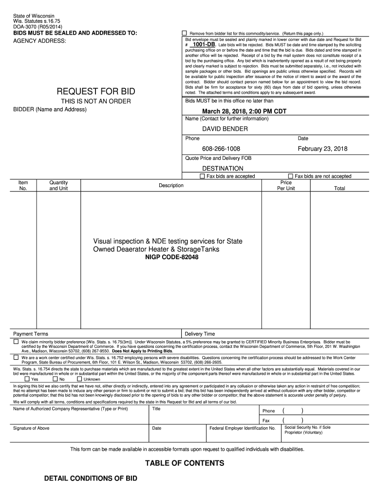 Fillable Online Form DOA-3070 - VendorNet Fax Email Print - pdfFiller