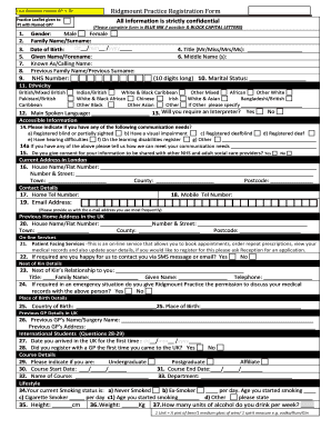 Fillable Online Universal Ridgmount Practice Registration Form named GP ...